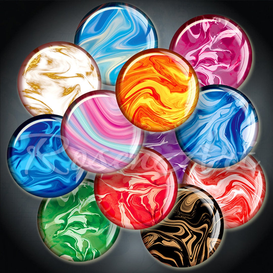 Marbles Printable Circles 20mm 18mm 16mm 14mm 12mm Bottle Cap Images ...