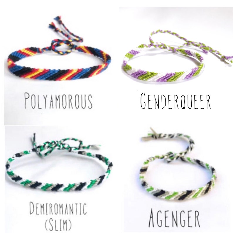 Pride Bracelets LGBTQ Flag Custom Pride Friendship Bracelet - Etsy