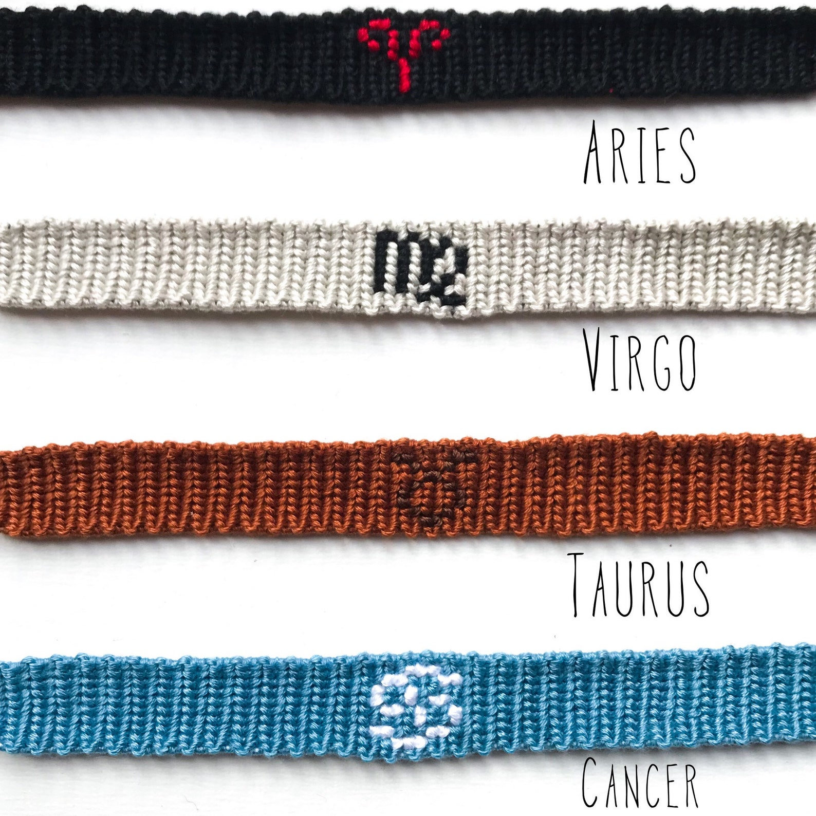 Custom Zodiac Sign Bracelet Choose Your Symbol and Colours - Etsy