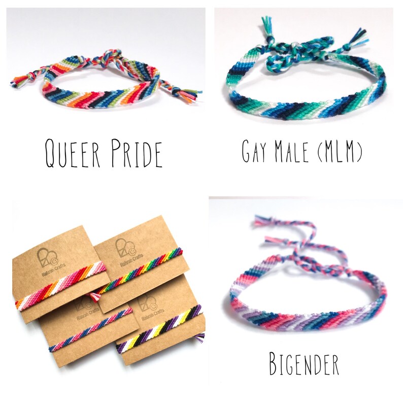 Pride Bracelets LGBTQ Flag Custom Pride Friendship Bracelet - Etsy