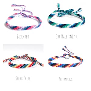 Custom LGBTQ+ Pride Bracelet: Woven Macrame Friendship Wristband - Etsy
