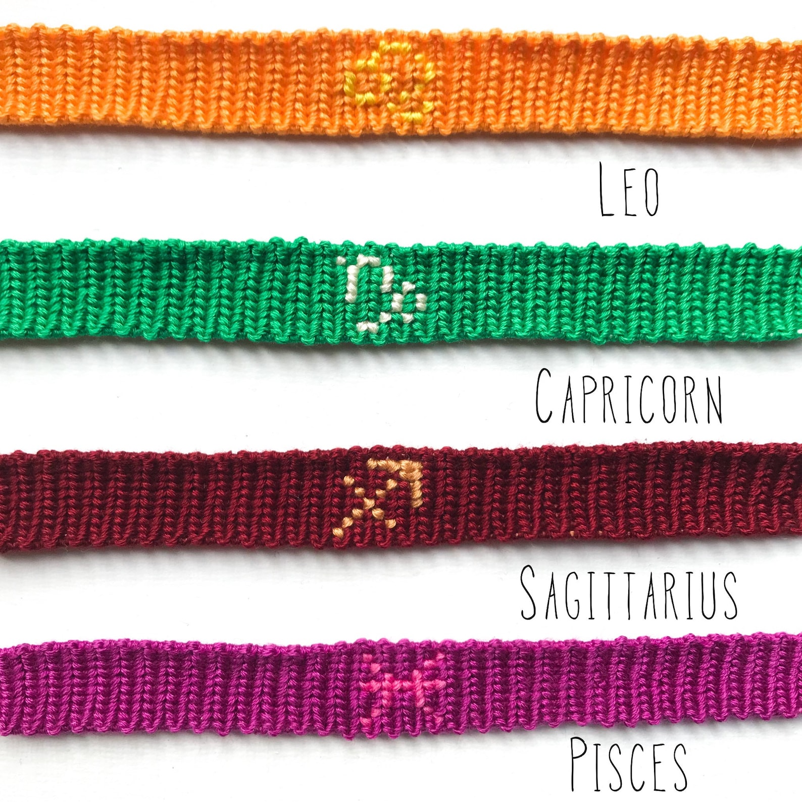 Custom Zodiac Sign Bracelet Choose Your Symbol and Colours - Etsy
