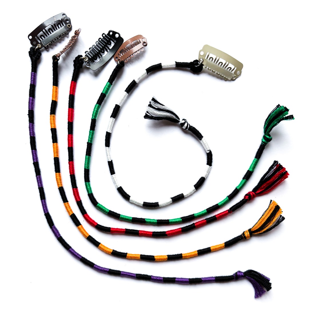 SAMPLE SALE Hair Wrap Bundle Black Colour Banded Clip-in Hair Jewellery ...