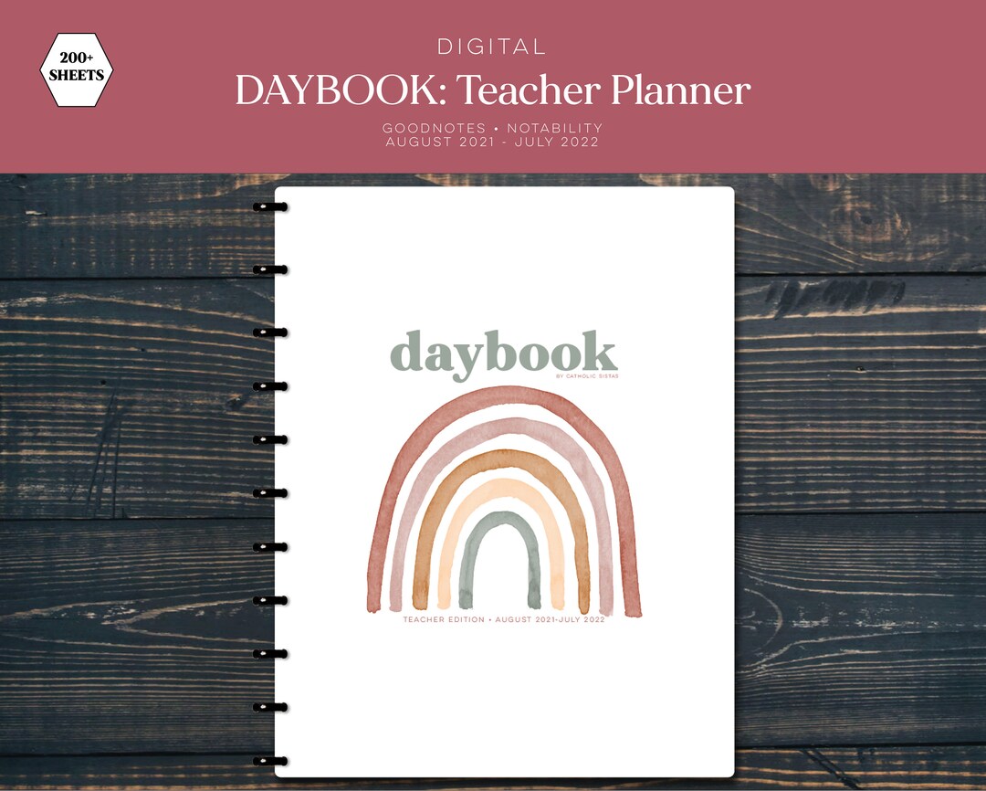 Digital Catholic Teacher Planner, August 2021 July 2022, DAYBOOK ...