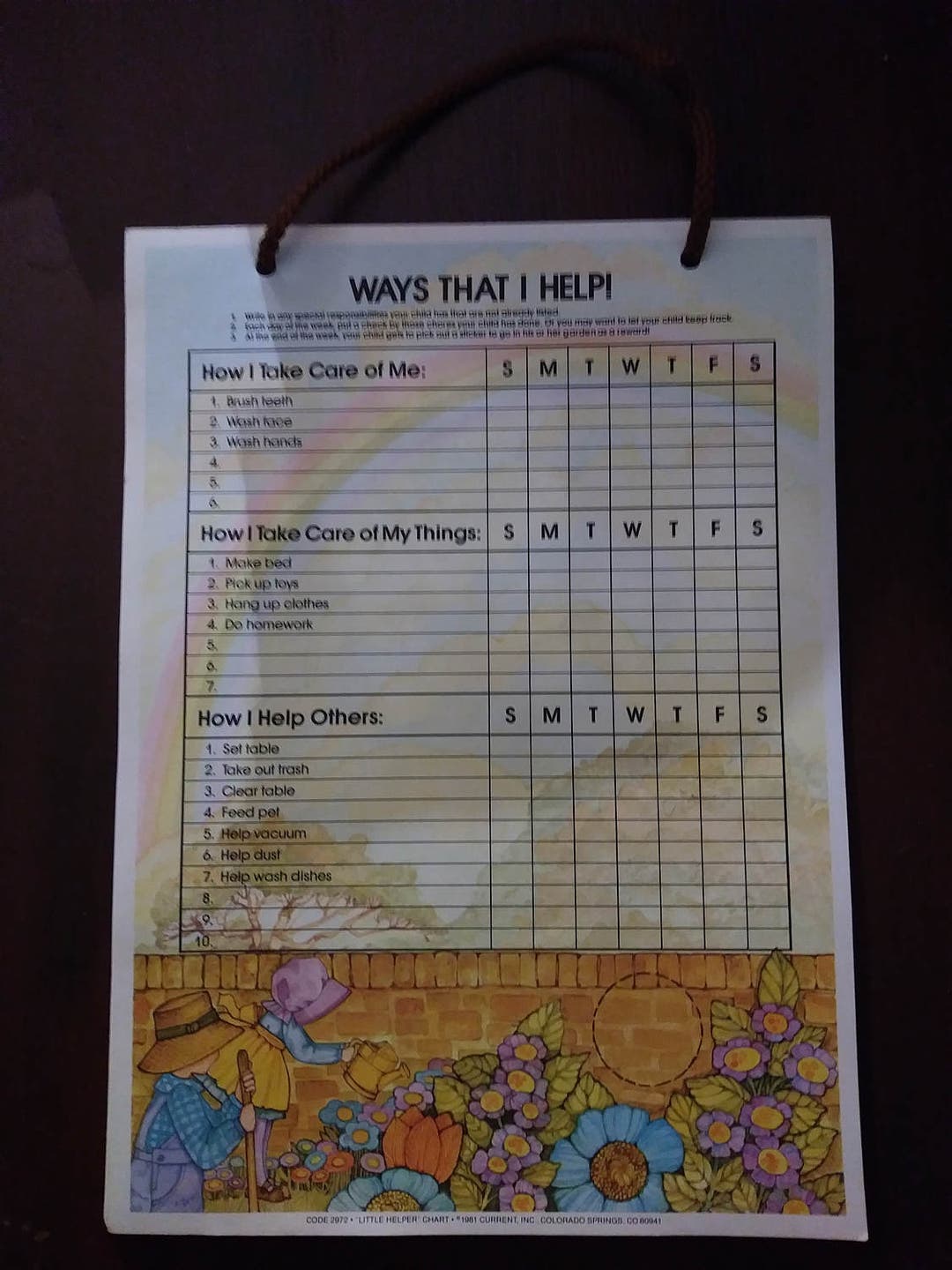 1981 Current Inc. Little Helpler Chart Ways That I Help - Etsy