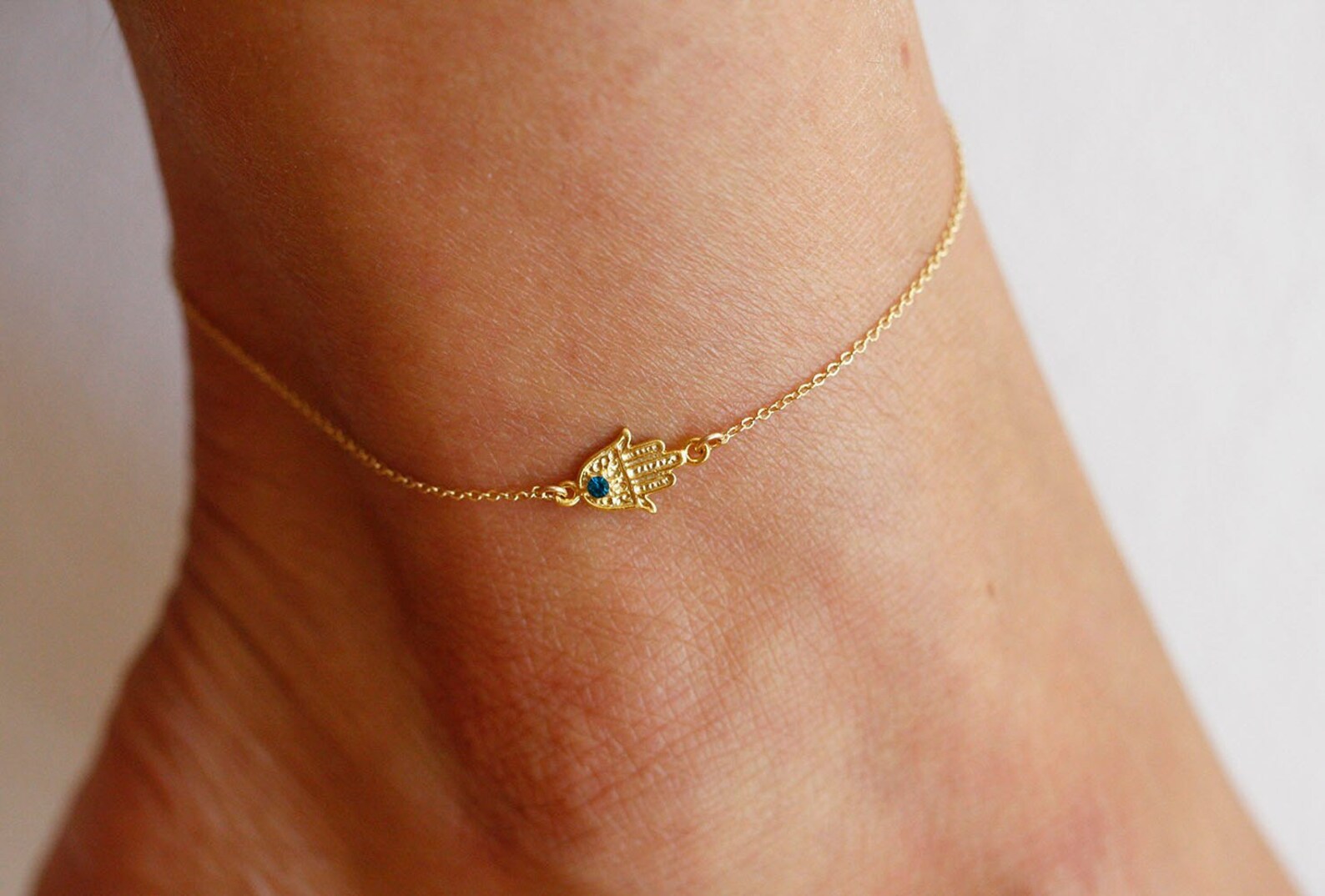 Anklet Hamsa Anklet Hamsa Hand Anklet Bracelet Hamsa - Etsy