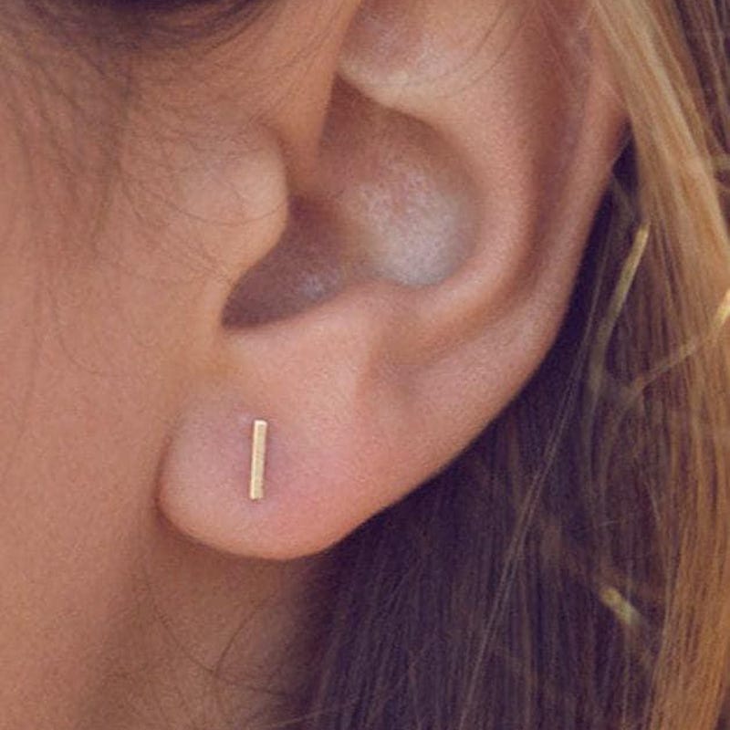 Gold Bar Earrings - Etsy