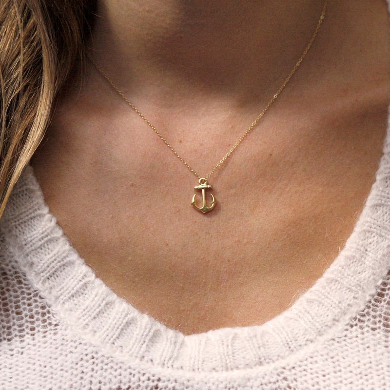 Anchor Necklace - Etsy