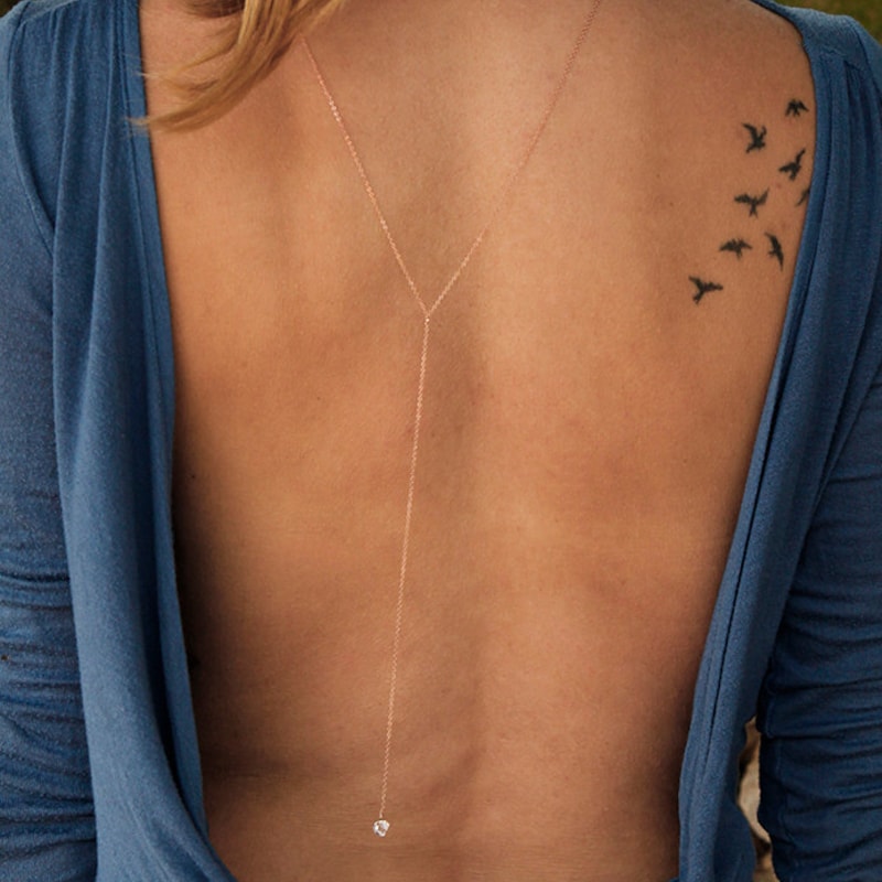 Back Necklace Gold - Etsy