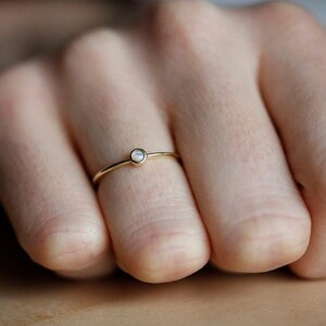 Opal Engagement Ring Small Australian Opal Ring Tiny - Etsy