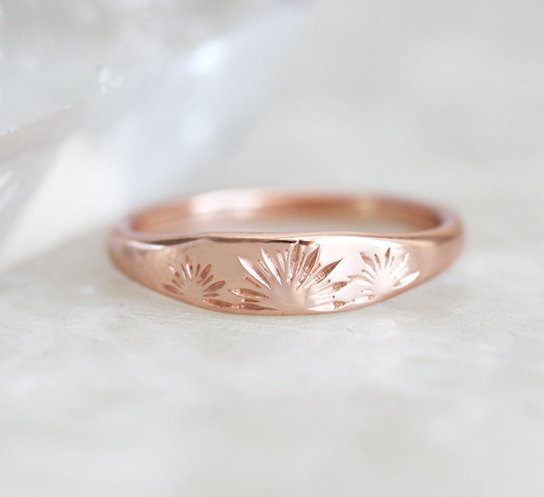 Sun Ring Sunset Ring Sunrise Ring Rose Gold Sun Ring Rose | Etsy