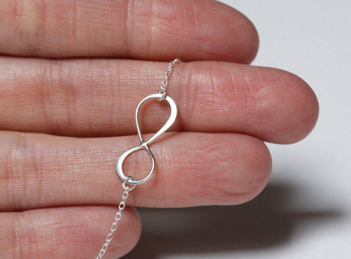 Infinity Necklace Solid Gold Infinite Necklace Rose Gold - Etsy