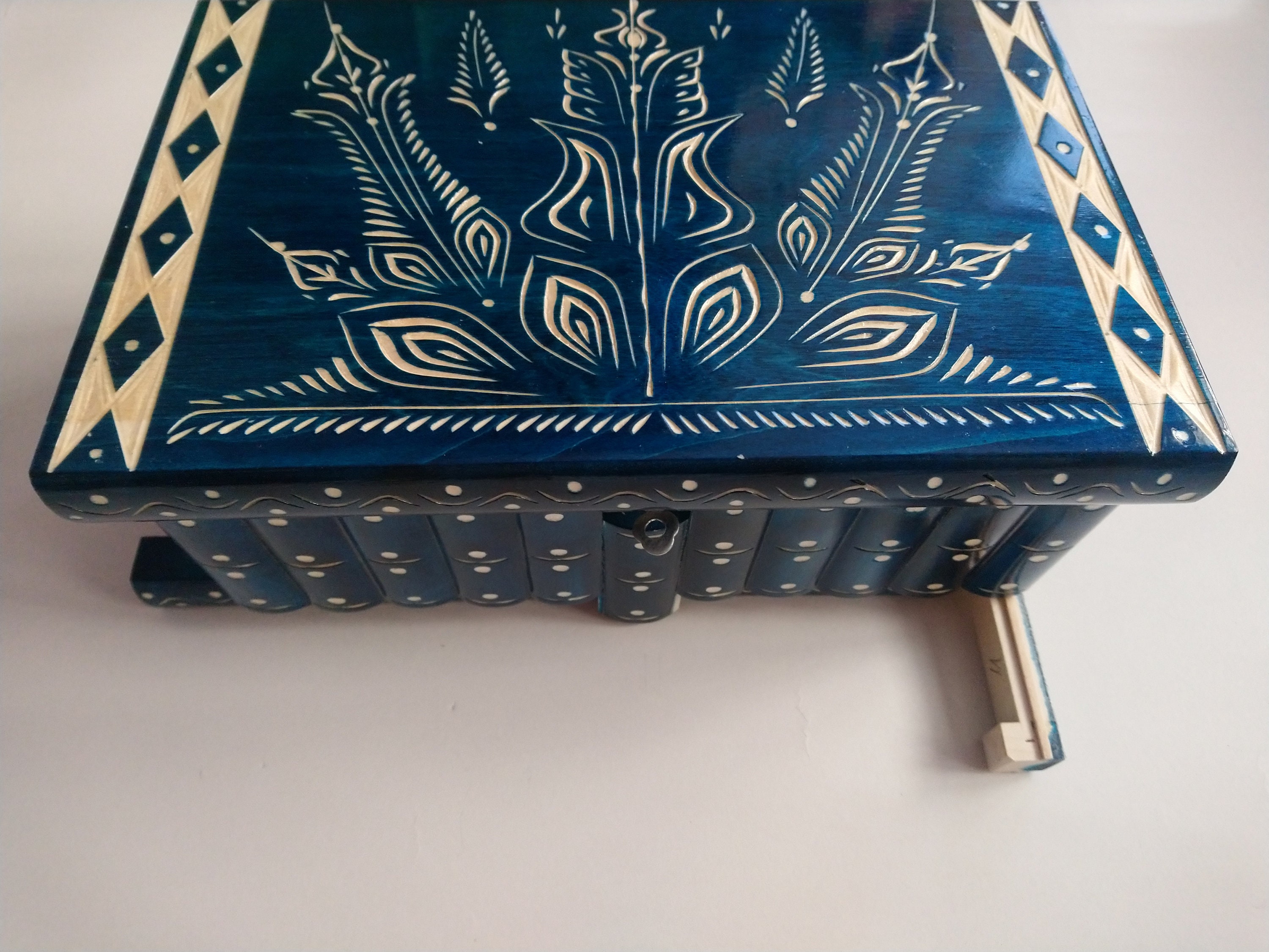 Biggest Giant Blue Puzzle Box on Etsyhuge Secret Magic Wizard | Etsy