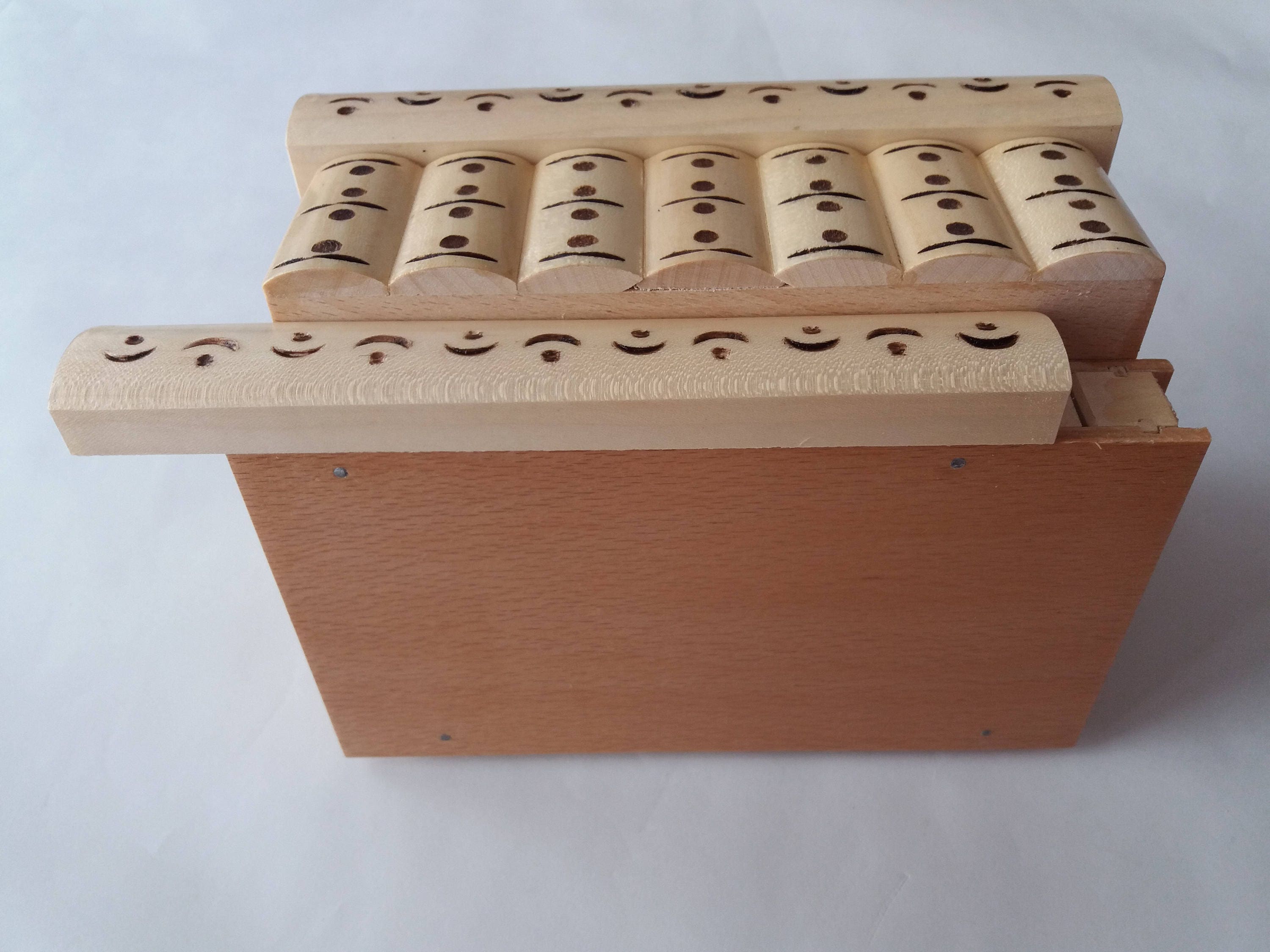 Puzzle Box Magic Box Natural With Special Brown Carving Big | Etsy