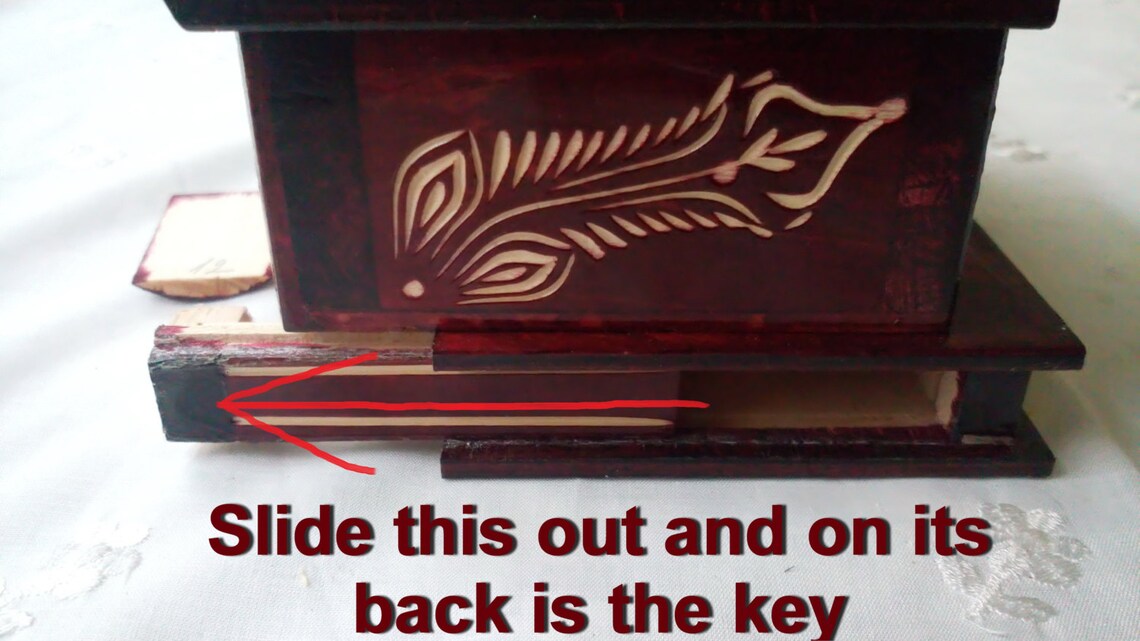 Jewelry Box Magic Box Mystery Box Big Puzzle Box Red Secret | Etsy