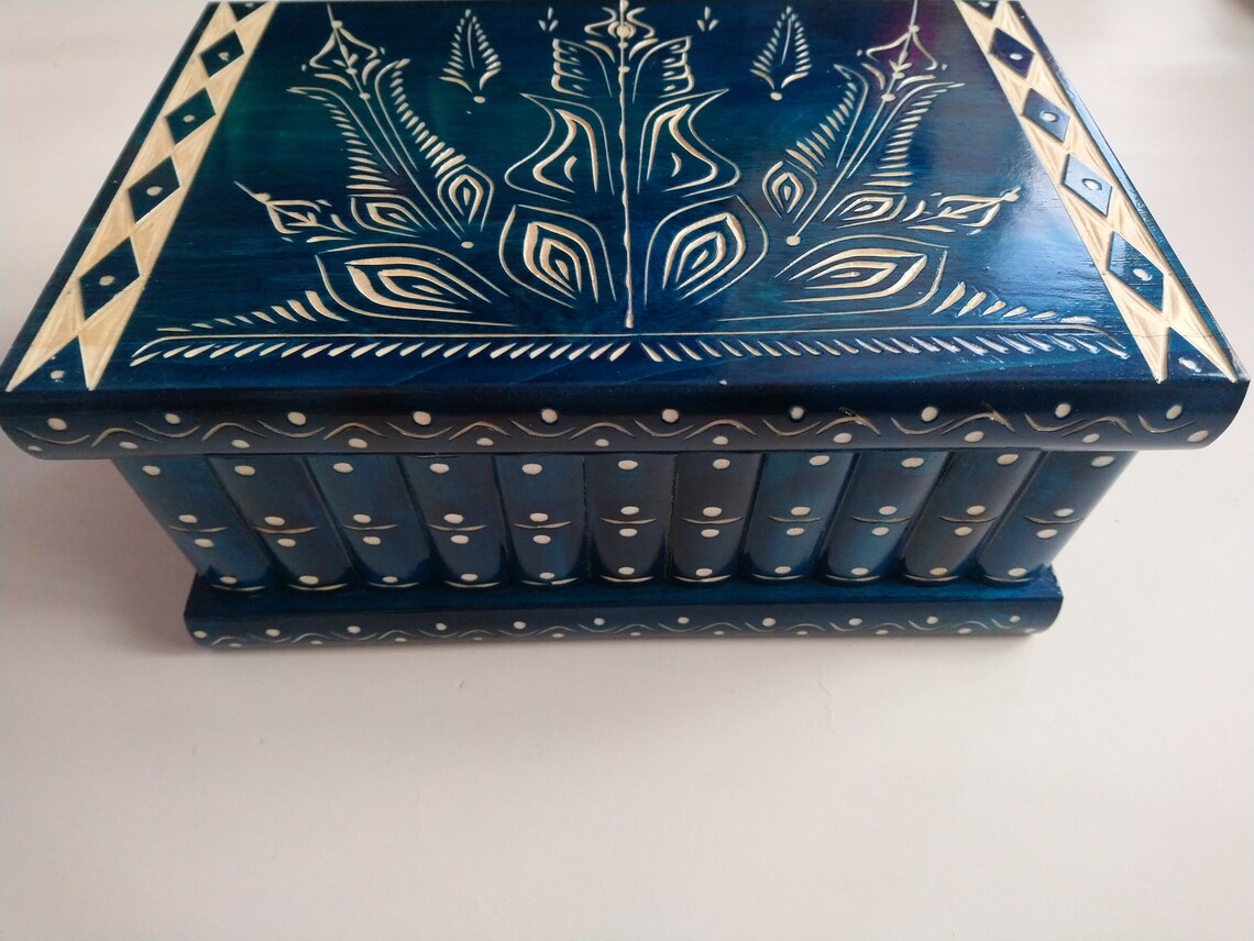 Biggest Giant Blue Puzzle Box on Etsyhuge Secret Magic Wizard | Etsy