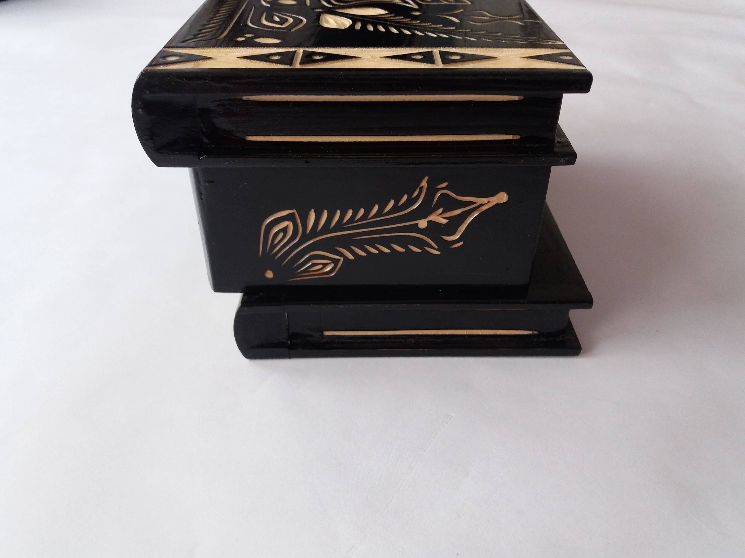 Big puzzle box magic box jewelry storage box secret box black | Etsy
