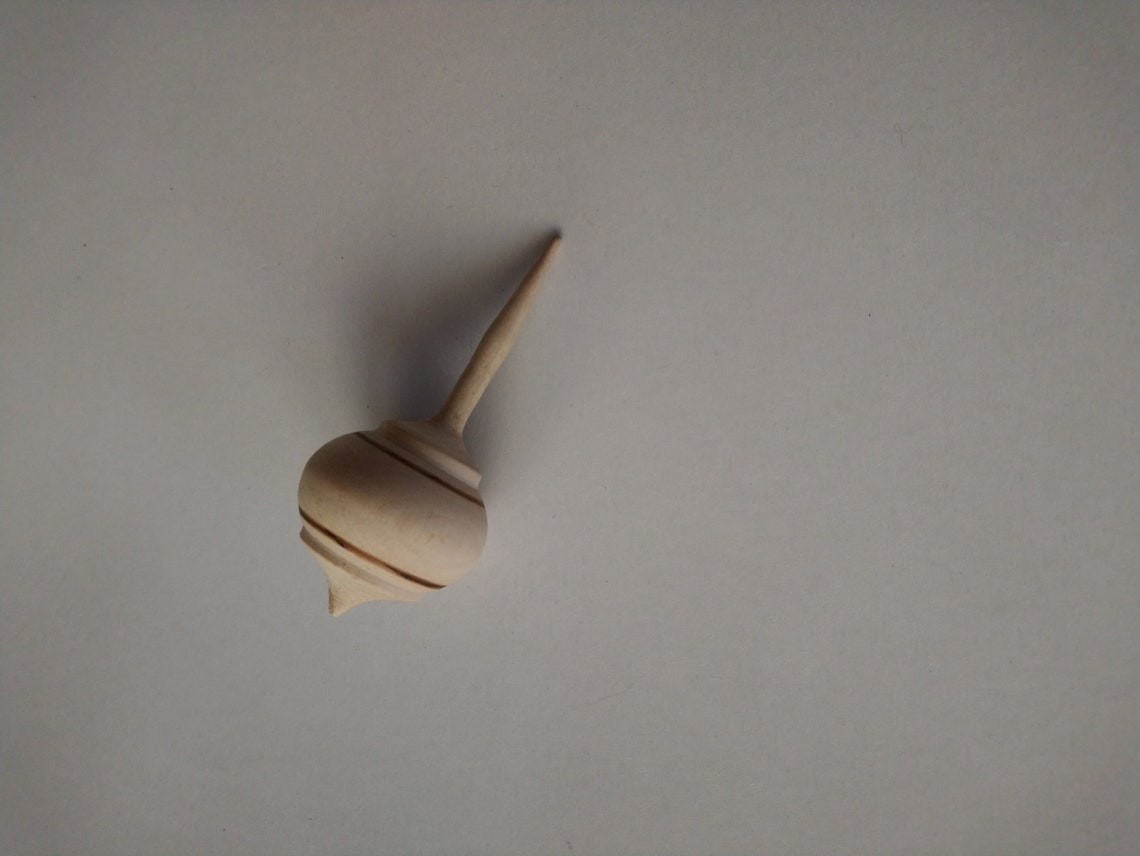 Spinning Top Hand Turned From Natural Hazelnut Wood Set of 10 - Etsy