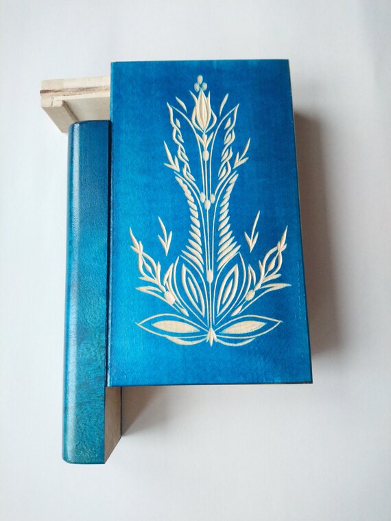 Big Huge Blue Magic Misterious Wizard Puzzle Book Box With | Etsy