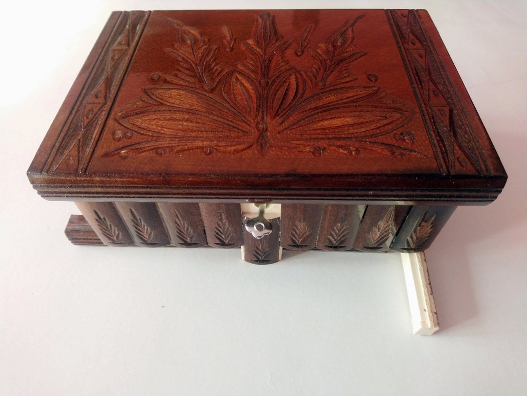Big Huge Puzzle Box Jewelry Magic Box Chocolate Brown Brain Teaser ...