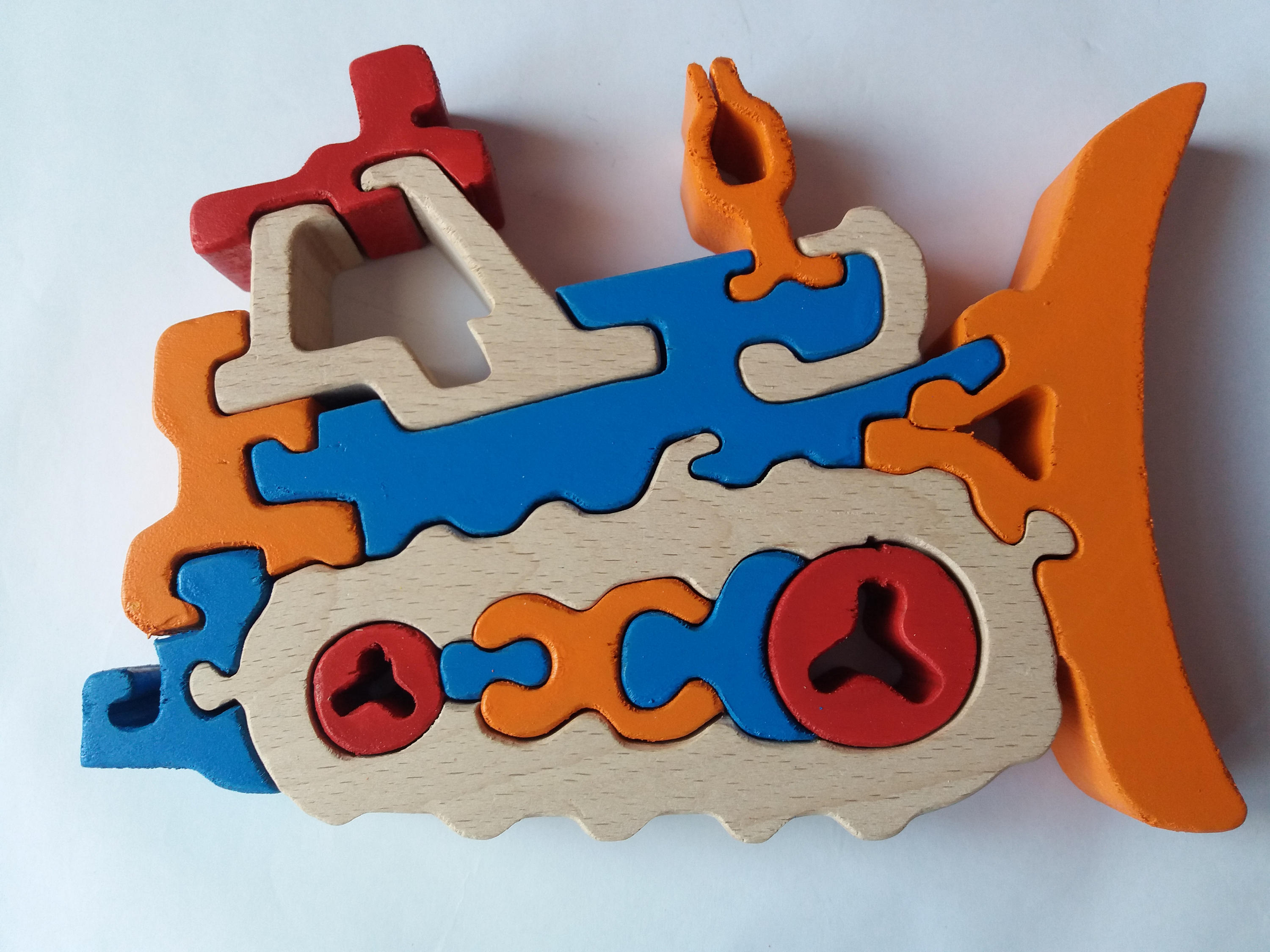 Wooden Puzzle Bulldozer Handmade Machine Constructions Toy - Etsy Canada