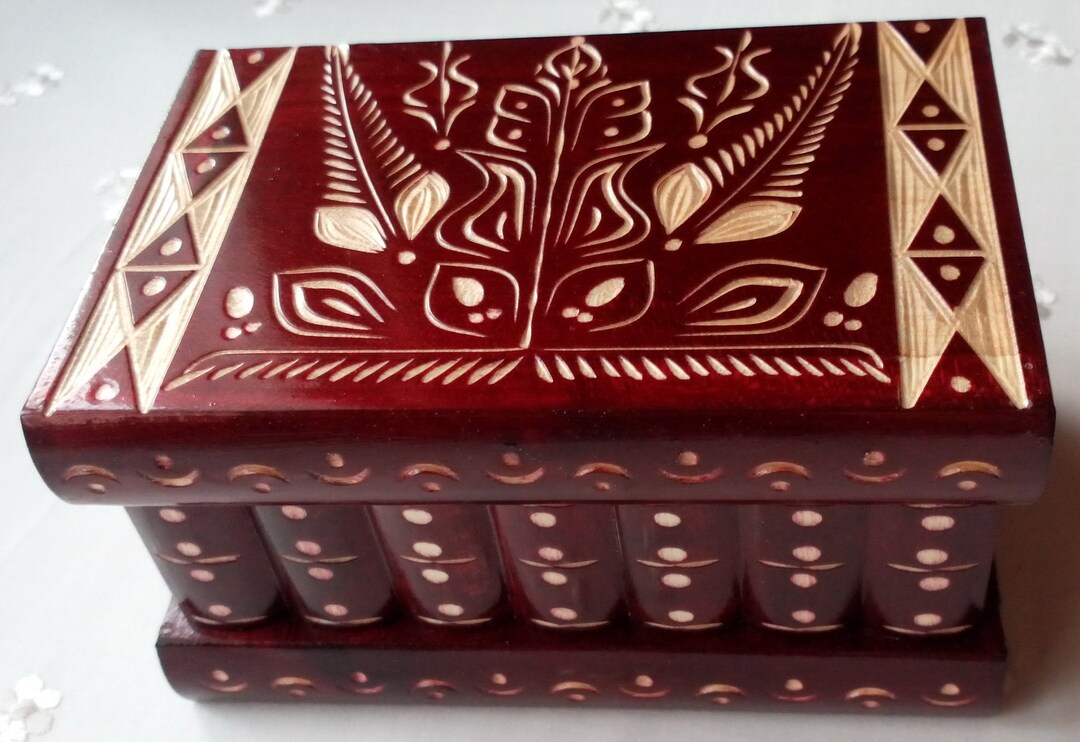 Jewelry Box Magic Box Mystery Box Big Puzzle Box Red Secret Box Trinket ...