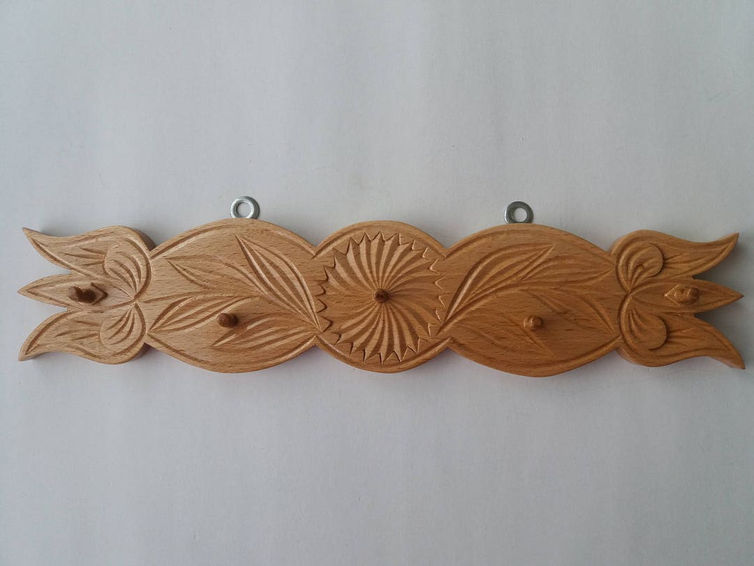 Wooden Handcarved Key Hanger Key Rack, Jewelry Hanger, New Home Gift ...