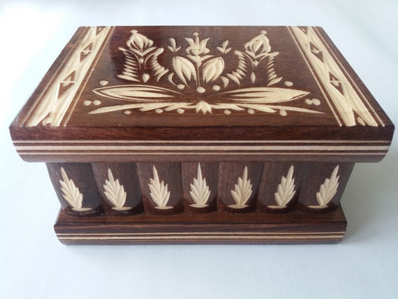 Puzzle box jewelry boxmagic boxmystery boxsecret | Etsy