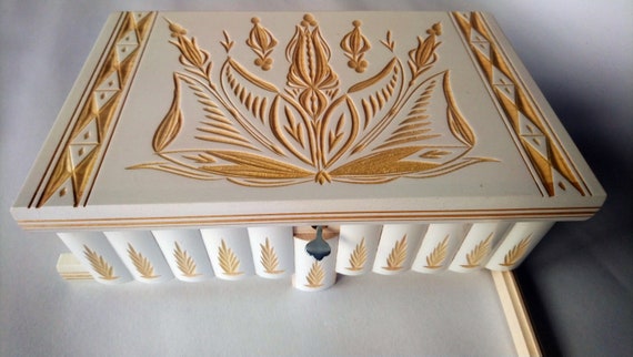 Giant Puzzle Box Jewelry Box Magic Mystery Box White Wooden | Etsy