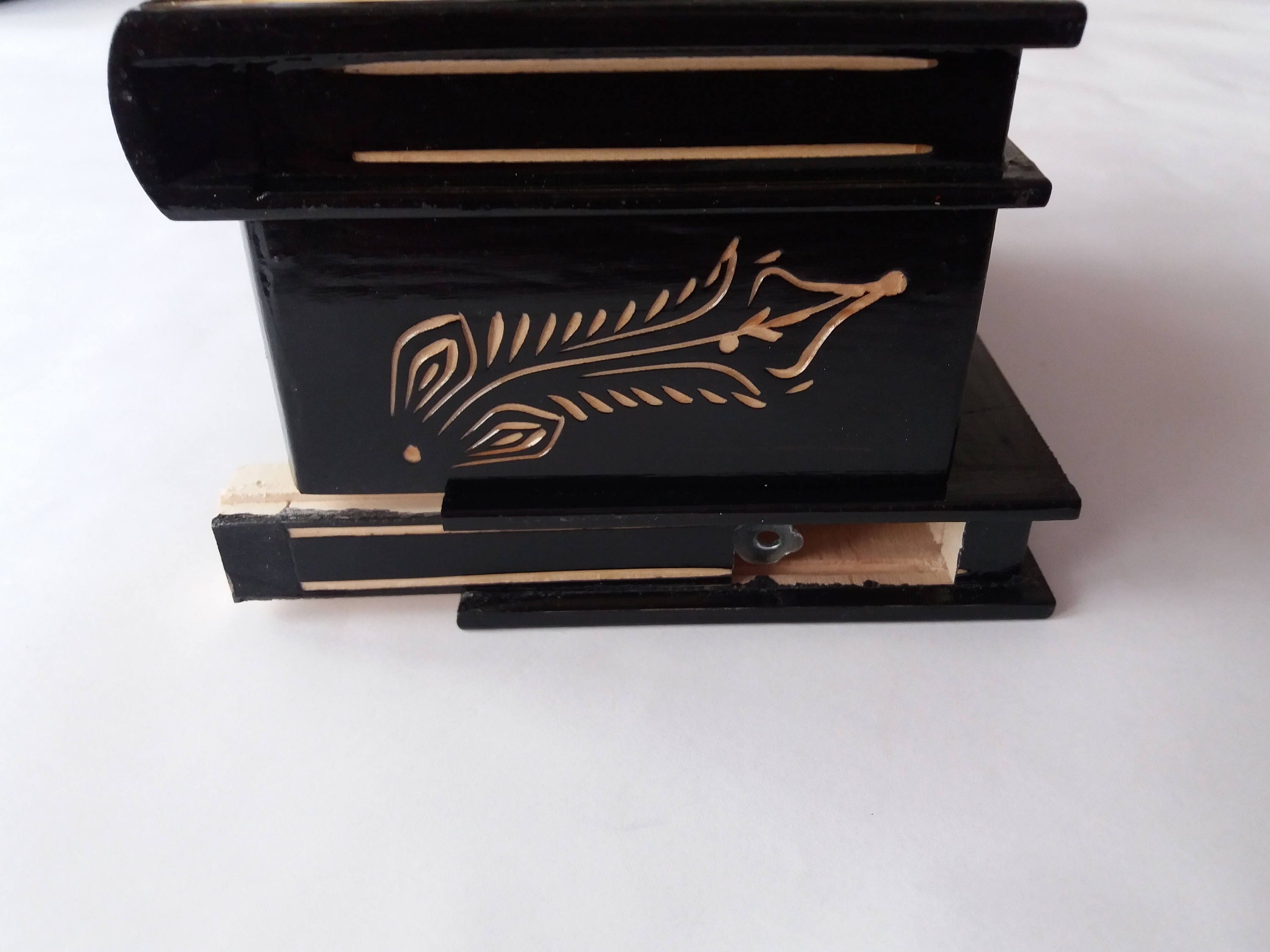 Big puzzle box magic box jewelry storage box secret box black | Etsy