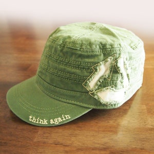 Think AGAIN! 100% Organic Cotton Corps-style Thinking Cap - Etsy