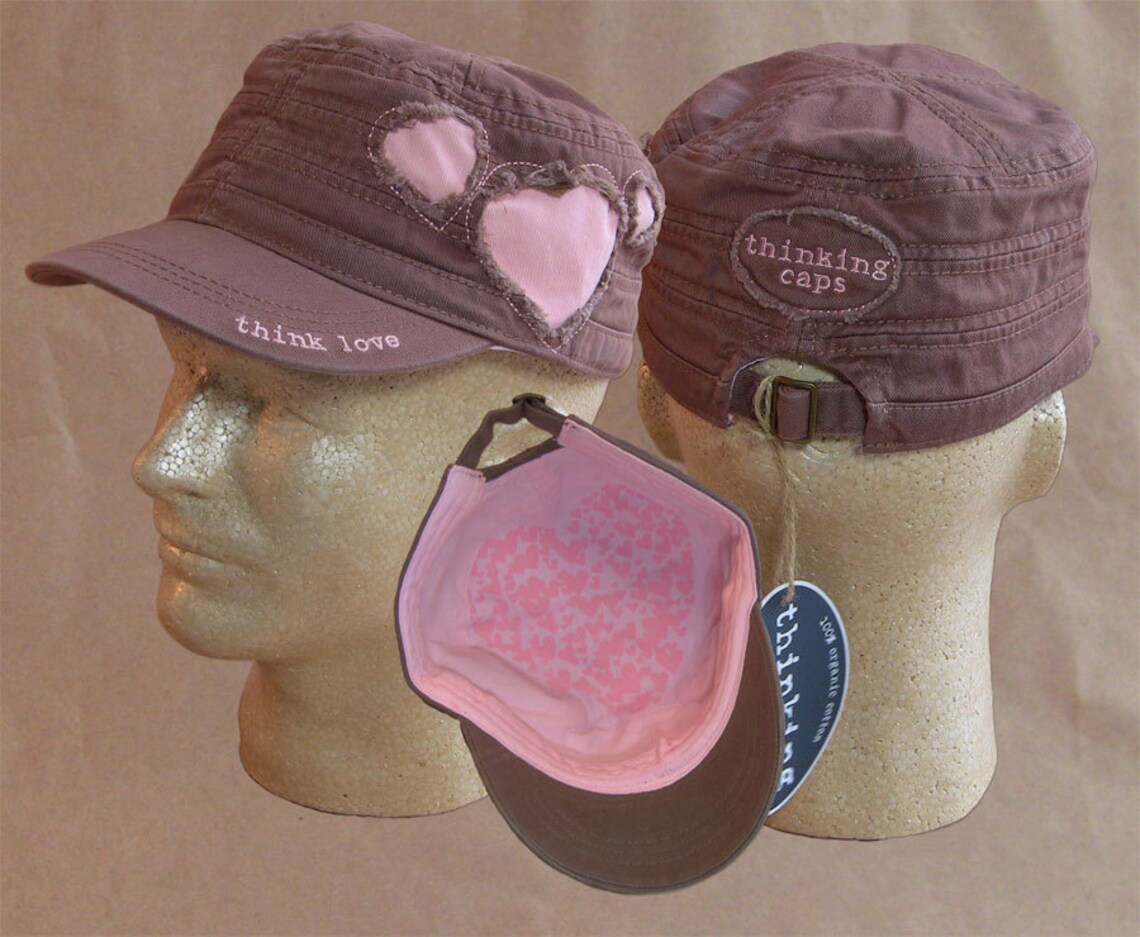 Think LOVE 100% Organic Cotton Corps-style Thinking Cap | Etsy
