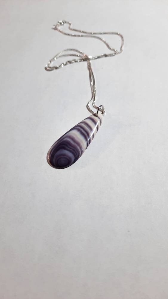 1 Long Oval Wampum Pendant With Chain promo Photo | Etsy