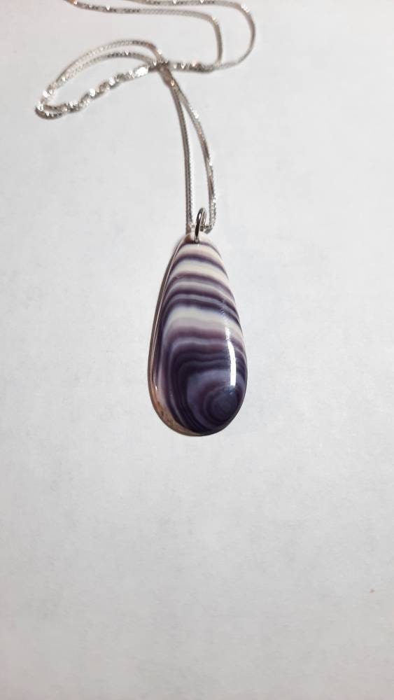 1 Long Oval Wampum Pendant With Chain promo Photo | Etsy