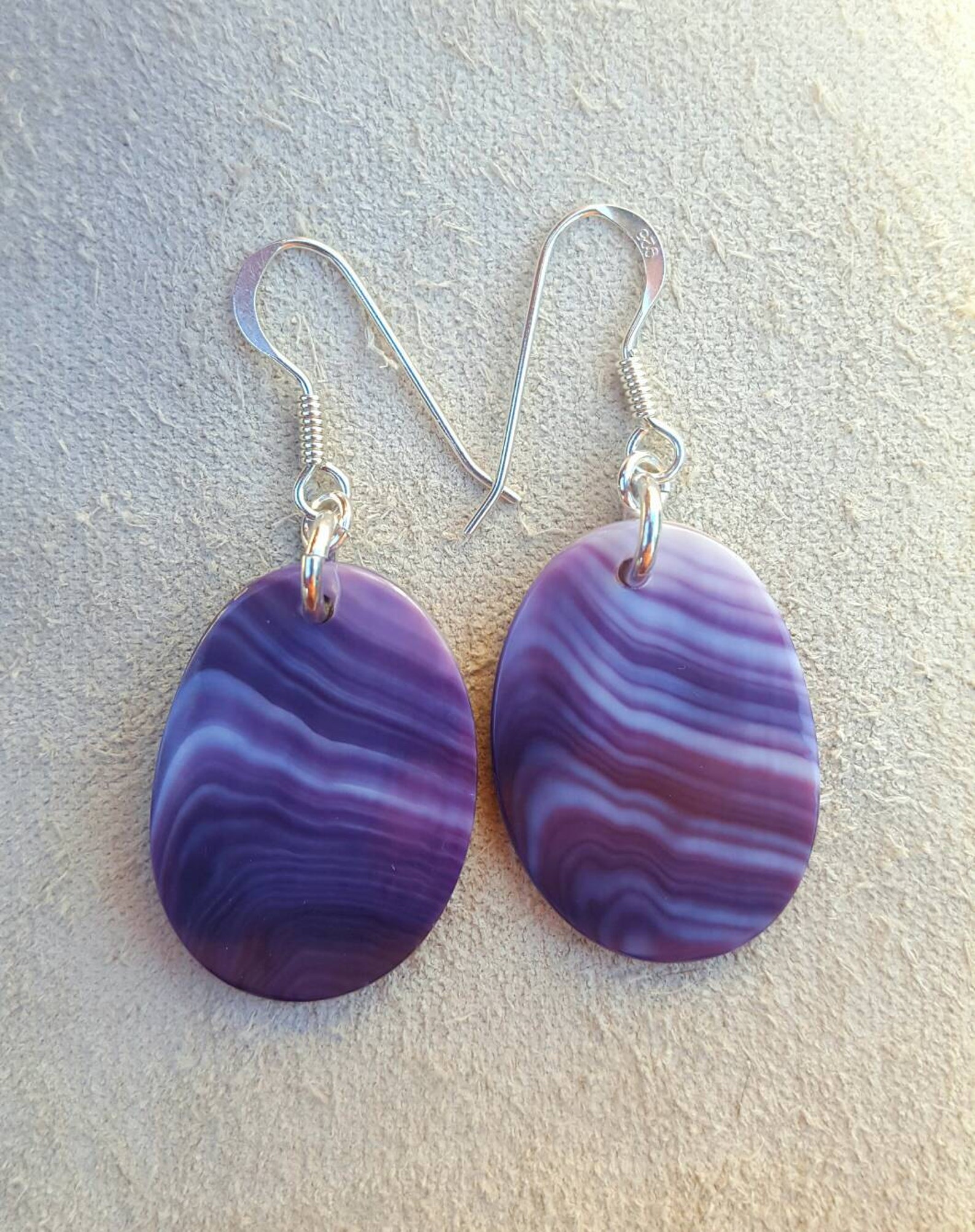 1 Pair of Oval Medium-large Wampum Earrings Jewelry - Etsy