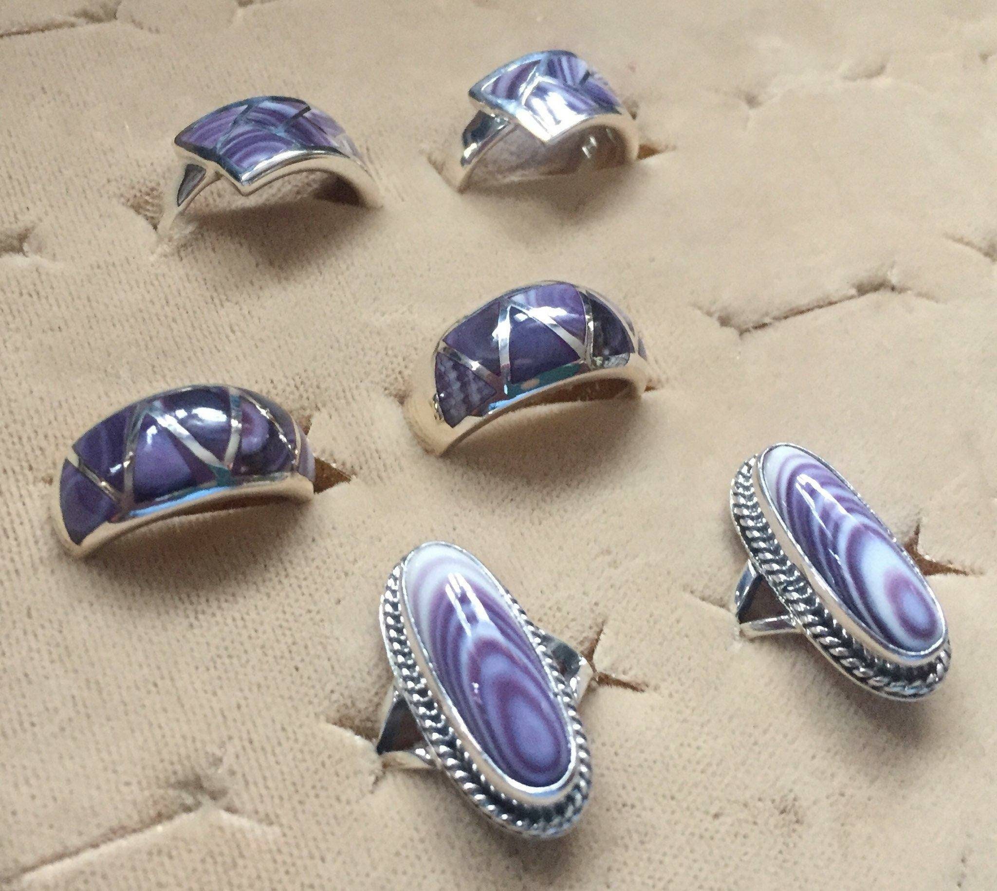 1 Square Wampum Sterling Silver Ring Choose From Sizes #5-#13 - Etsy