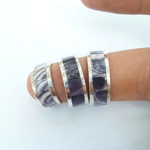 1 FULL BAND WAMPUM Sterling Silver Ring*promo Photo - Etsy