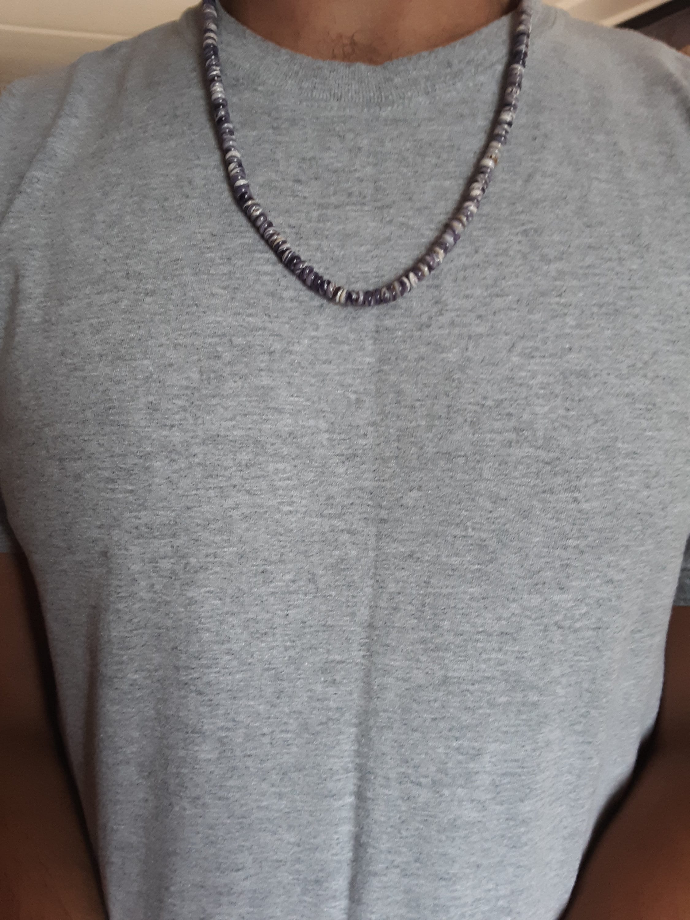 1 Necklace All Dark Wampum Sm Beads 6mm Choose a Length | Etsy