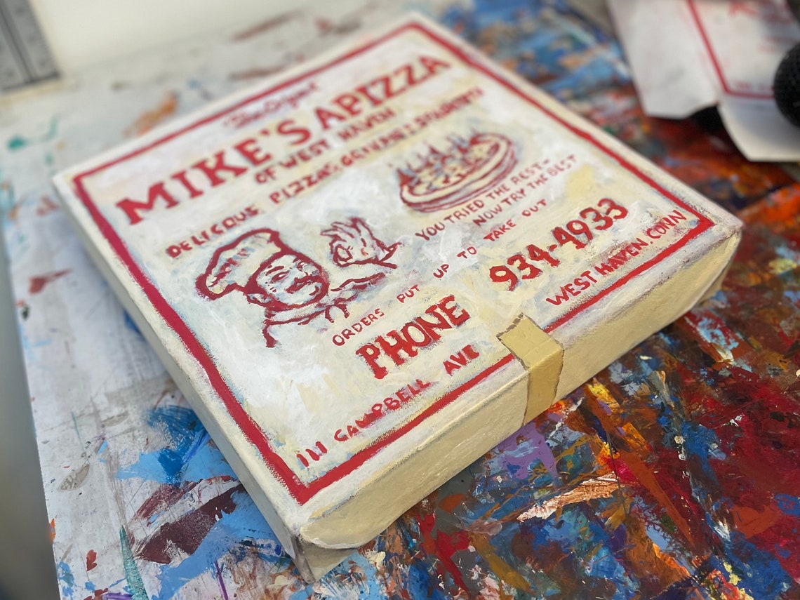Pizza Box Painted Portraitcommission Art Inspired by Your - Etsy