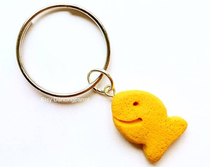 Goldfish Cracker Keychain,handmade Goldfish Accessories,goldfish ...