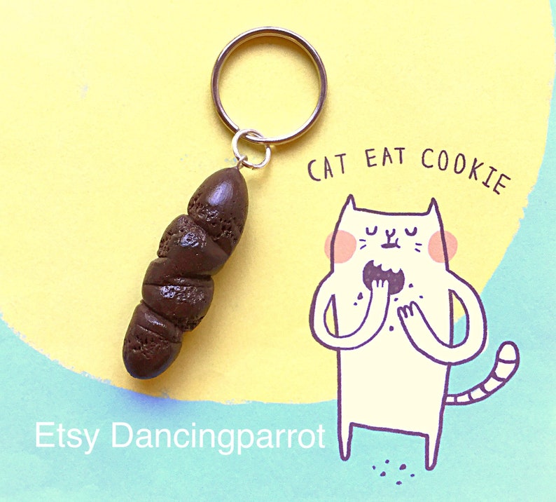 Cat Poop Keychain Handmade Poop Keychain Poop Accessories - Etsy