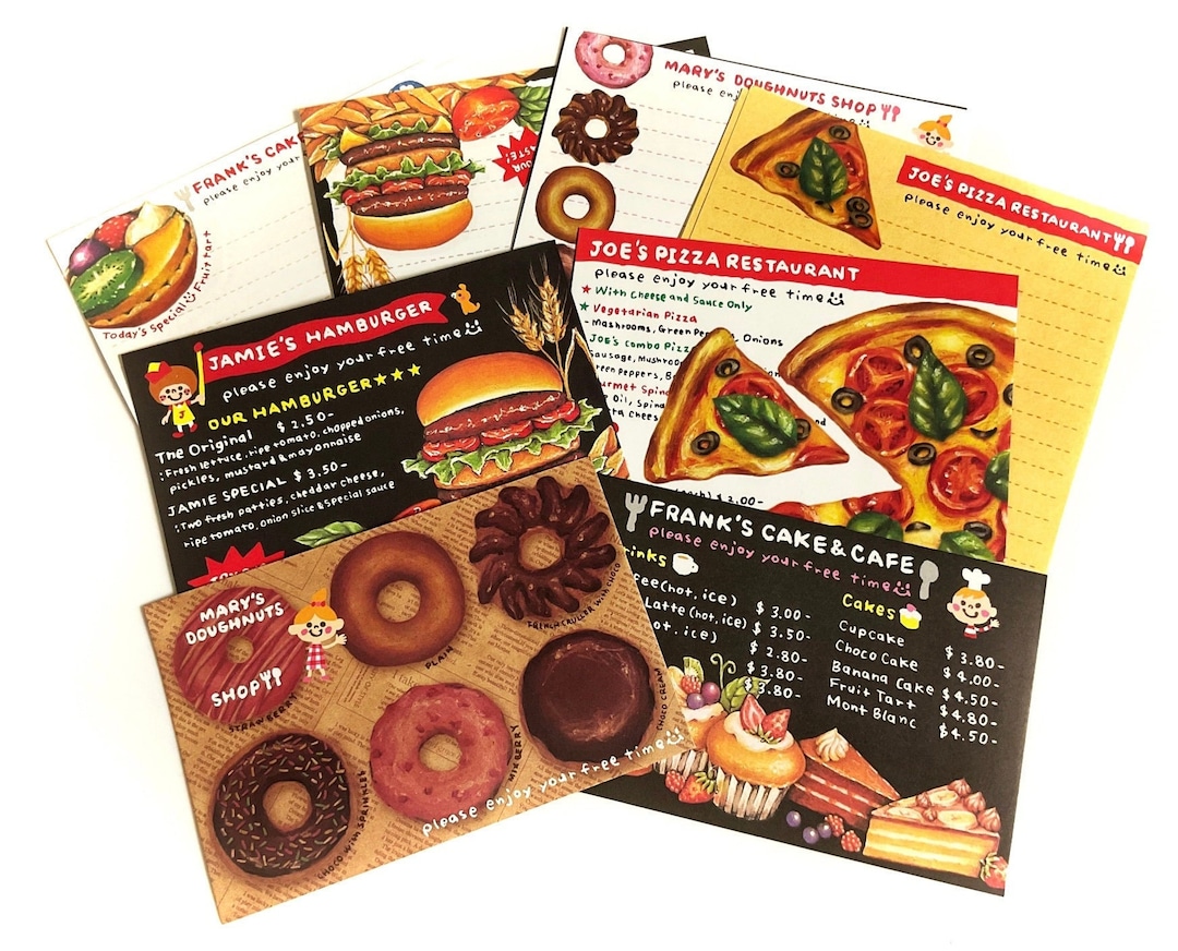 8 Kawaii Letter Set Samples, Kawaii Stationery, Food Dessert Cake Donut ...