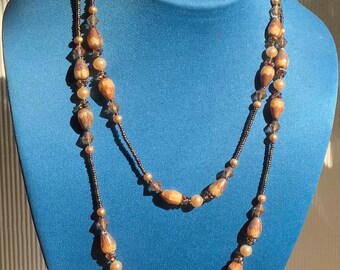 Long Beaded Rope Necklace, Beaded Jewelry, Beaded Necklace, - Etsy