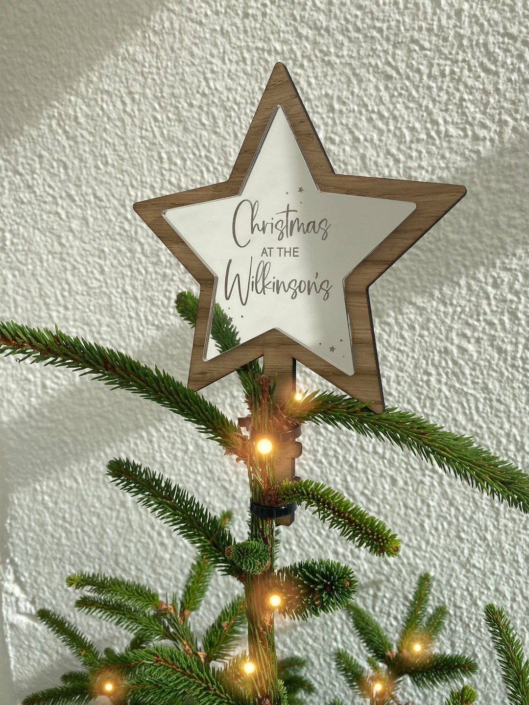 Christmas Tree Topper Star Christmas Tree Topper Personalised Christmas ...