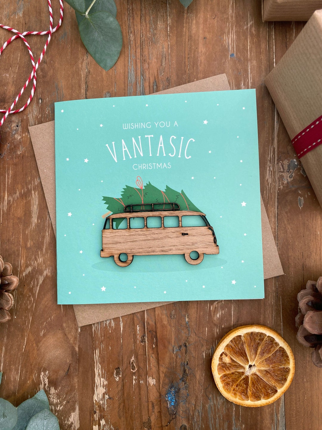 Camper Van Christmas Card VW Christmas Card Fun Christmas Card ...