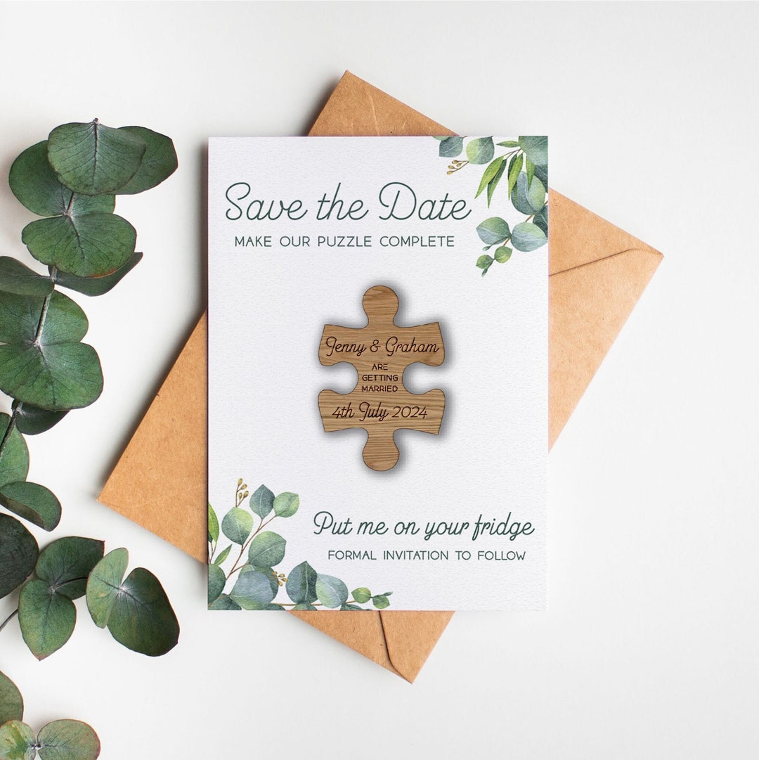 Save the Date Magnet, Save the Date Magnet With Cards, Personalised ...