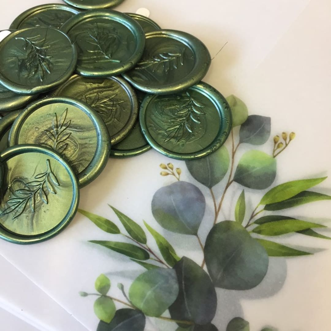 Wax Seal Stamp | Self Adhesive Wax Seal | Olive Leaf Wax Seal | Peel N ...