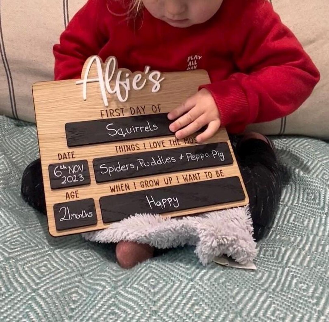 First Day of School Sign First Day Sign Personalised First Day of ...