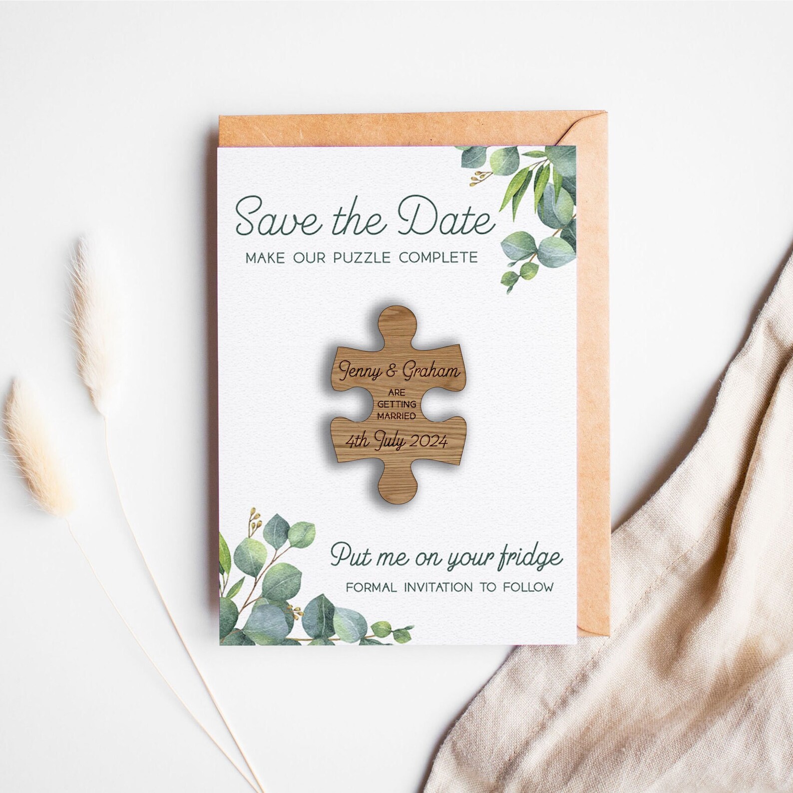 Save the Date Magnet, Save the Date Magnet With Cards, Personalised ...