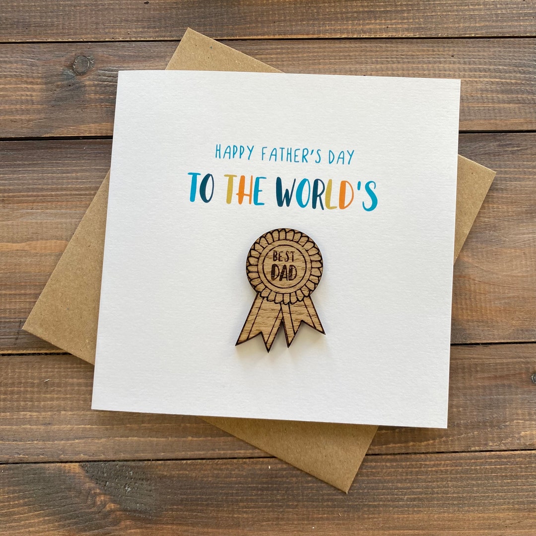 Worlds Best Dad Fathers Day Card Best Dad Card Fathers Day Card Fathers ...